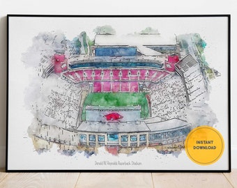 Arkansas Razorbacks Wall Art - Etsy