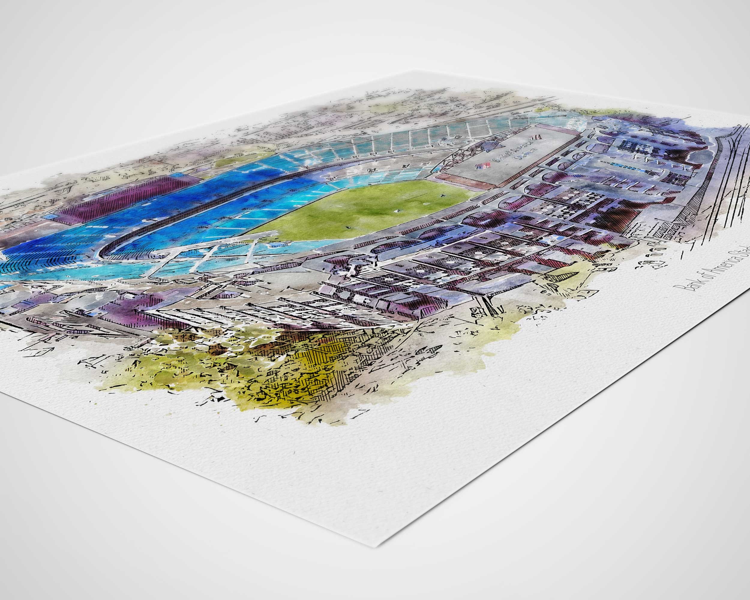 Carolina Panthers Poster Bank of America Print Panthers | Etsy