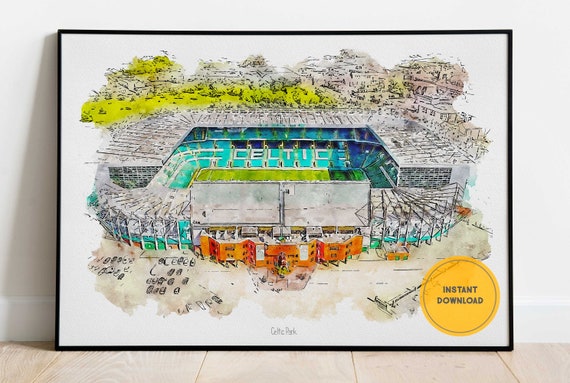 Celtic FC Poster Celtic Park Stadium Print Soccer Poster | Etsy
