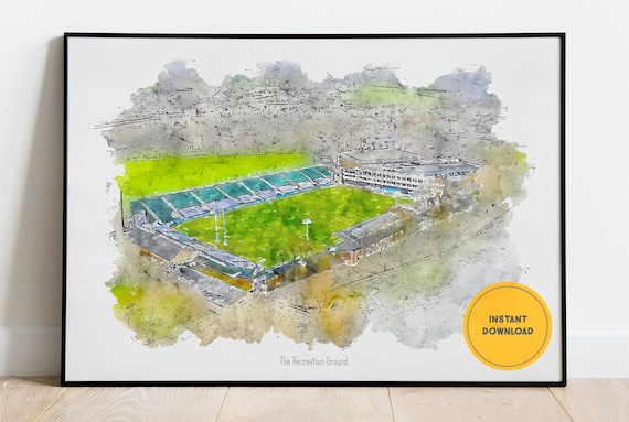 Bath Rugby Club the Recreation Ground Print the Rec Stadium - Etsy