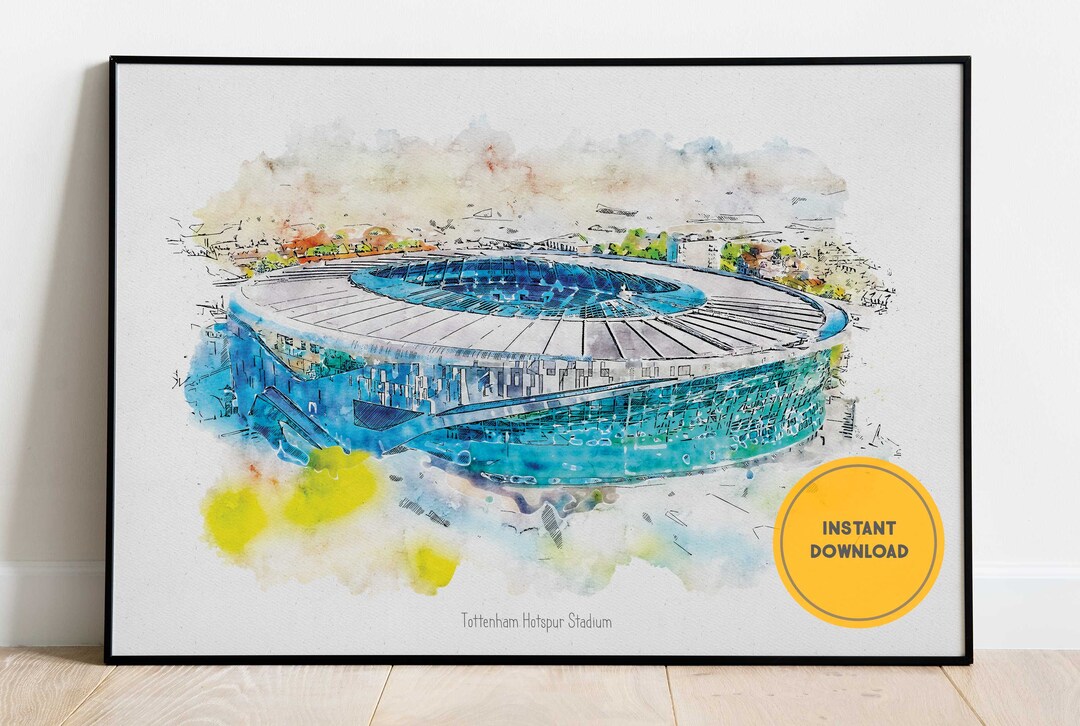 Tottenham Hotspur Poster, Soccer Poster, Tottenham Art Print, Spurs ...