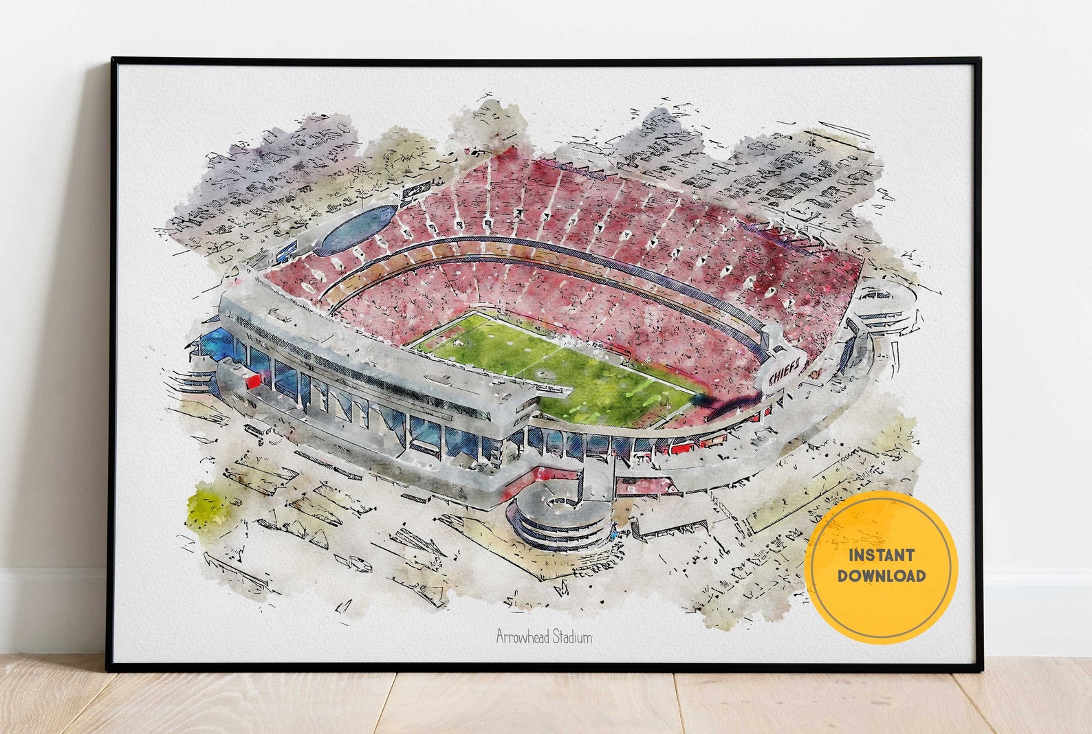 Kansas City Chiefs Stadium Print, Kansas City Chiefs Poster, the Chiefs ...