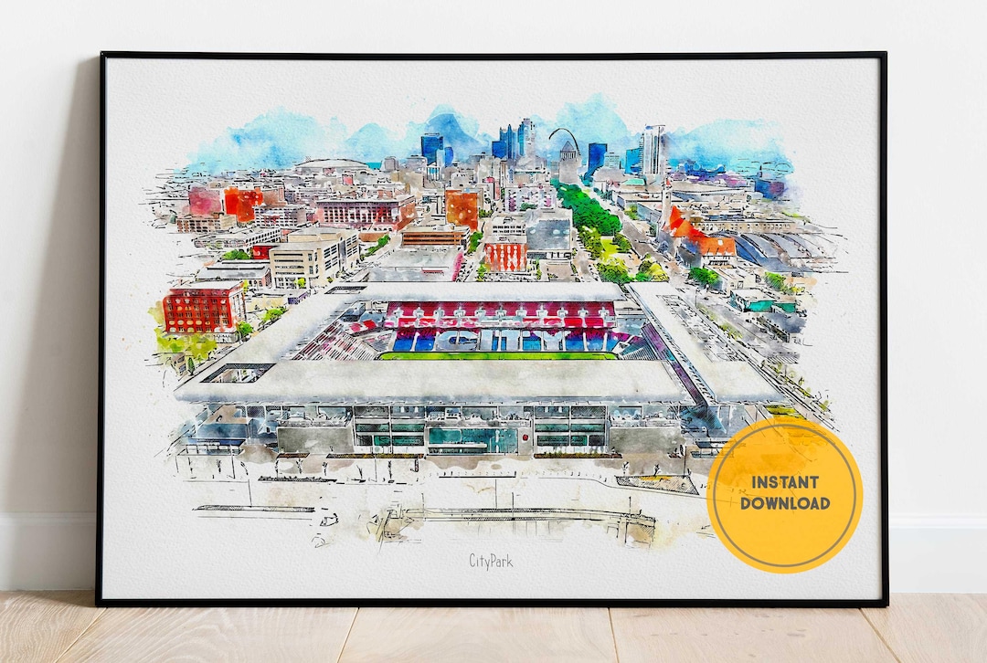 St. Louis City SC Poster, Citypark Stadium Print, Man Cave Wall Decor ...