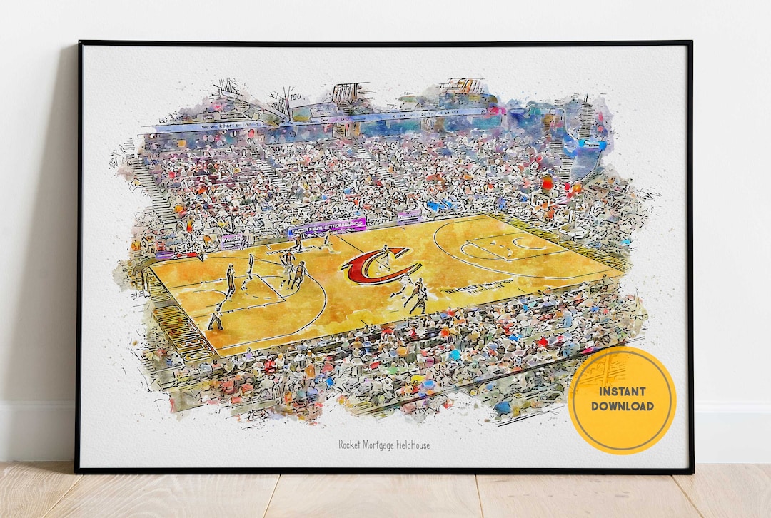 Cleveland Cavaliers Poster, Rocket Mortgage Fieldhouse Art Print ...