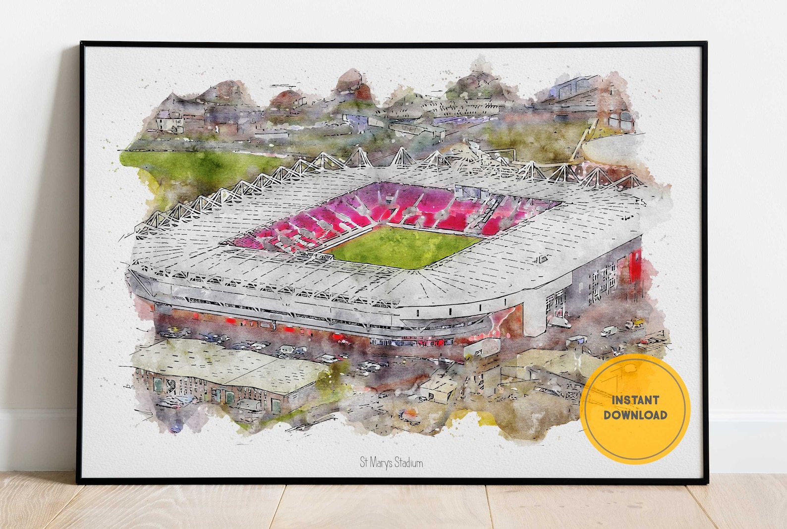 Southampton FC Print Football Posters Football Print - Etsy Norway