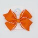 Orange Moonstitch Ribbon Hair Bow - Etsy