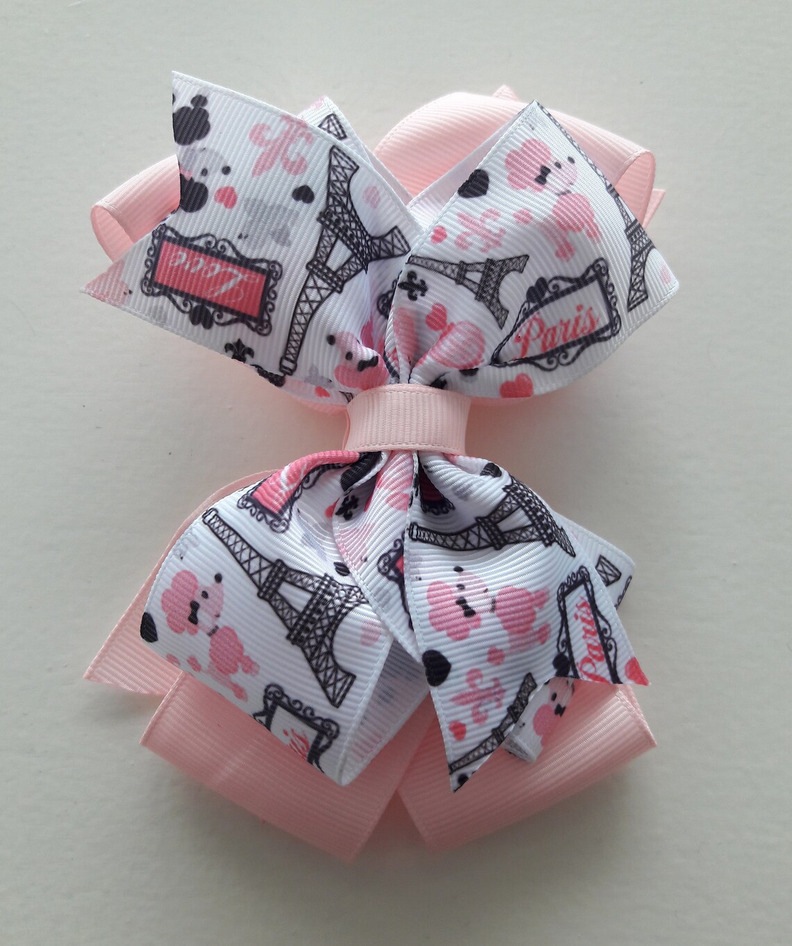 Paris Eiffel Tower Hair Bow / Paris Hair Bow / Pink Paris | Etsy