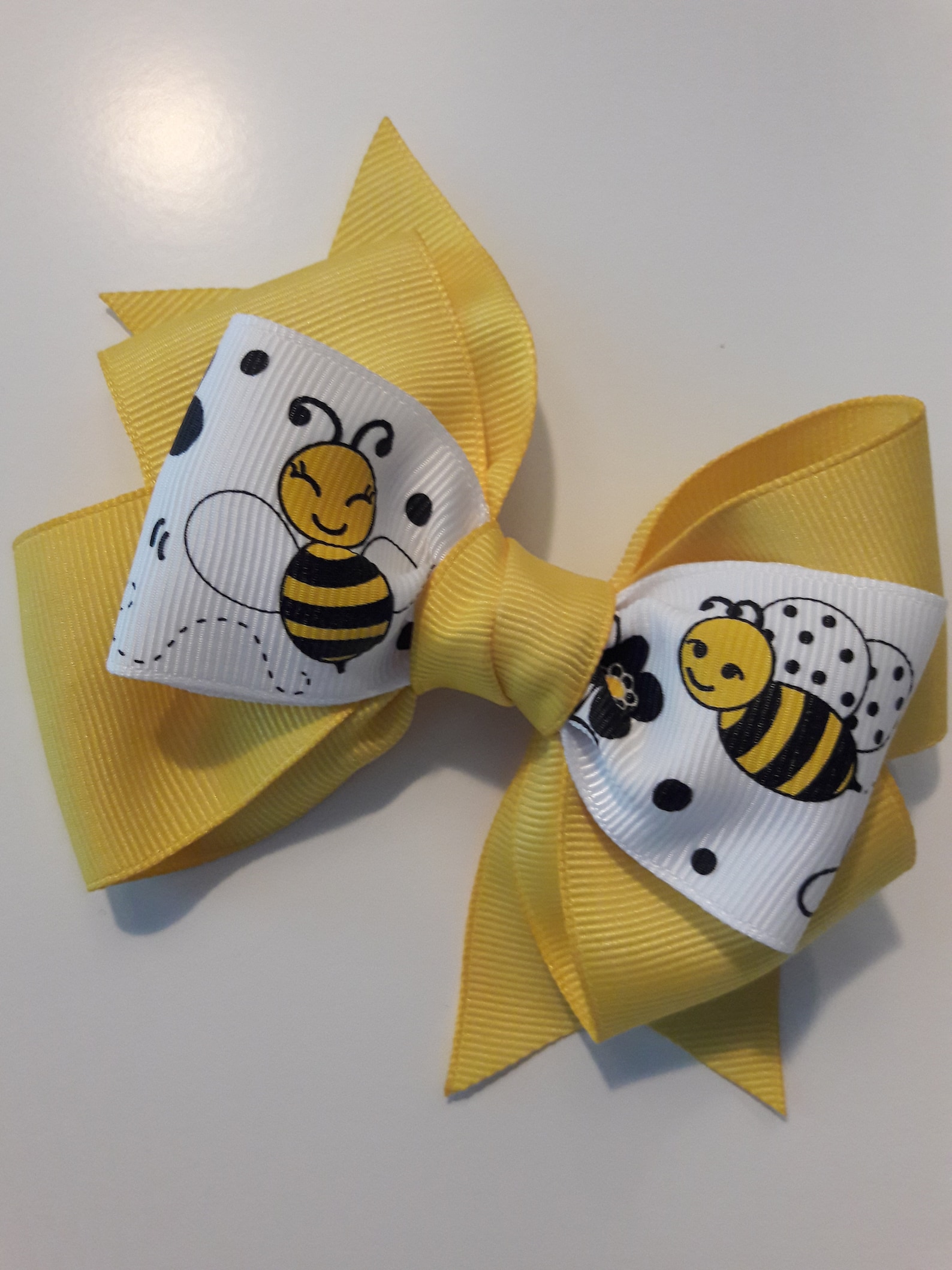Bumble Bee Hair Bow, 4 Inch Hair Bow, Bee Hair Bow, Girls Hair Bows ...