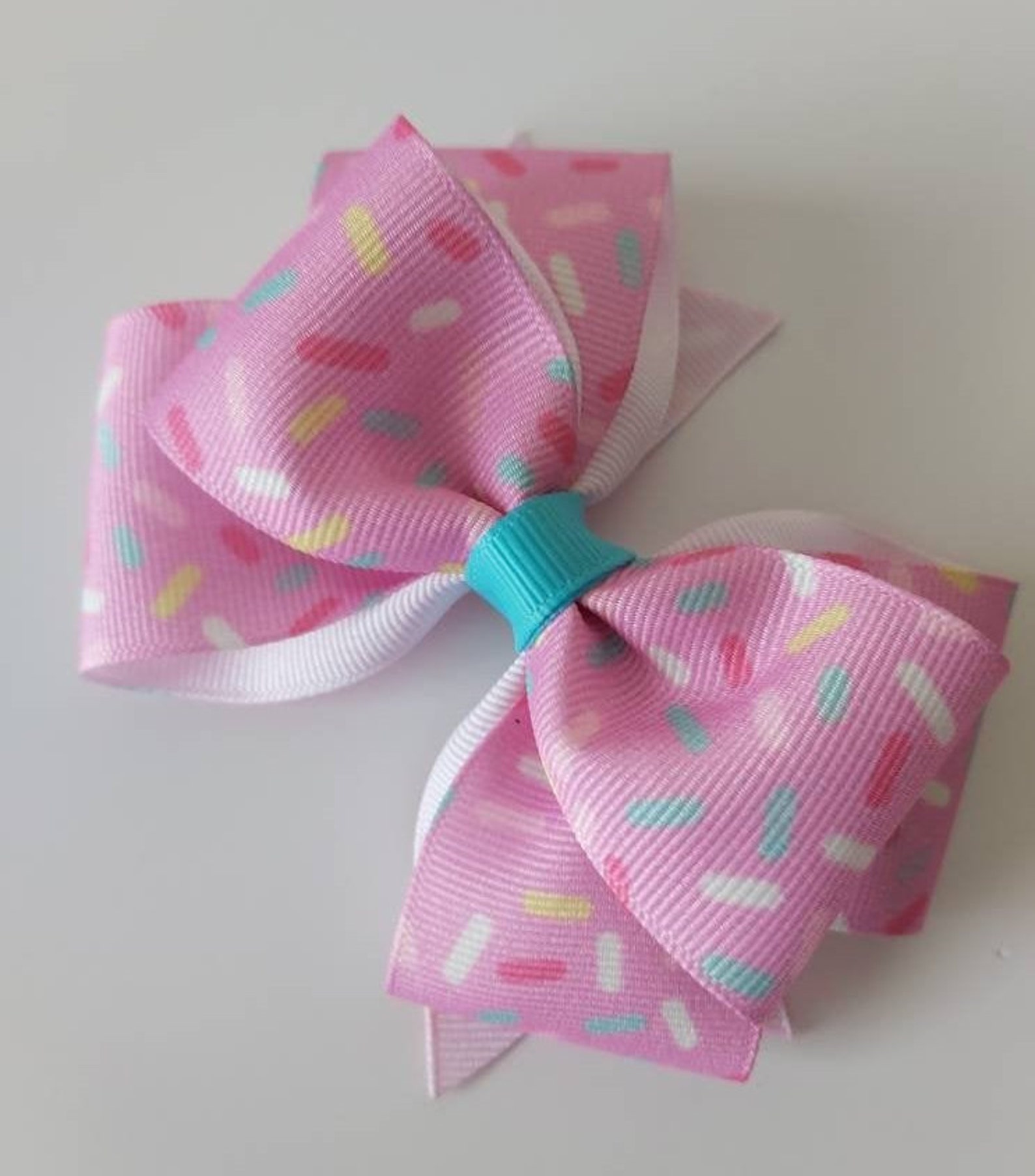 Pink Sprinkle Candy Hair Bow Candy Hair Bow Birthday Hair - Etsy