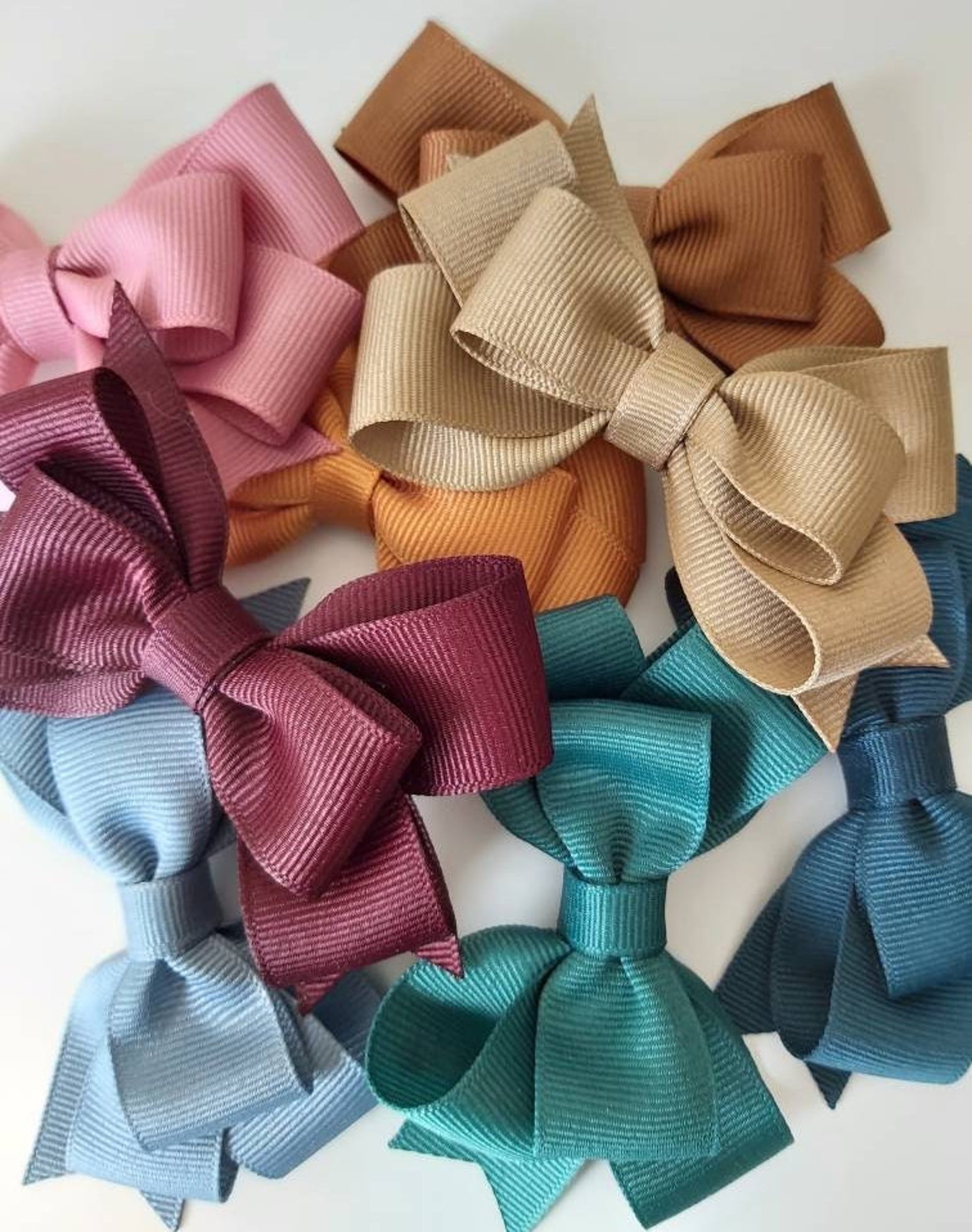 Fall Color Hair Bows Solid Color Hair Bow 3 Inch Hair Bow - Etsy