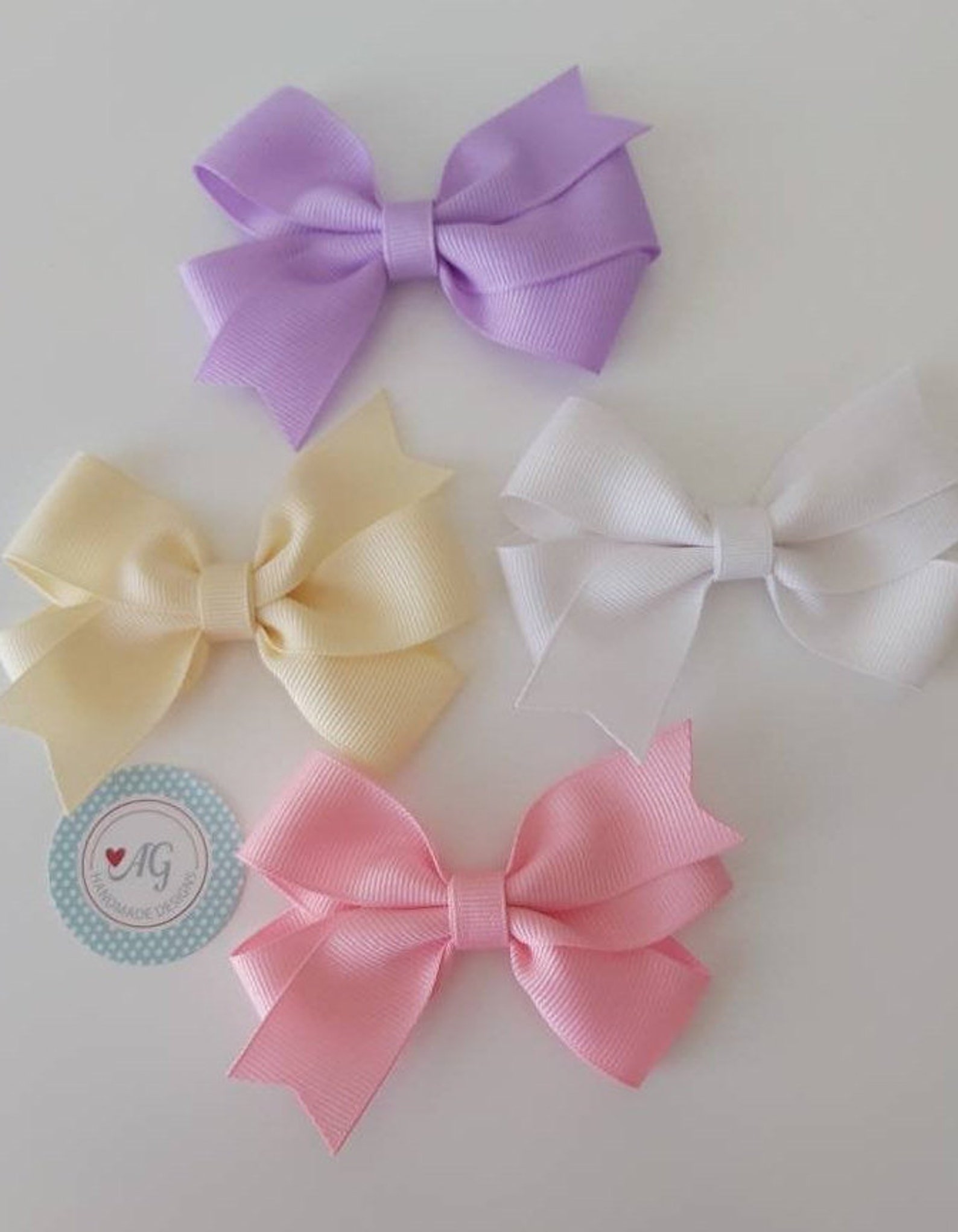 Pastel Color Hair Bows Solid Colors Hair Bows Spring Colors - Etsy