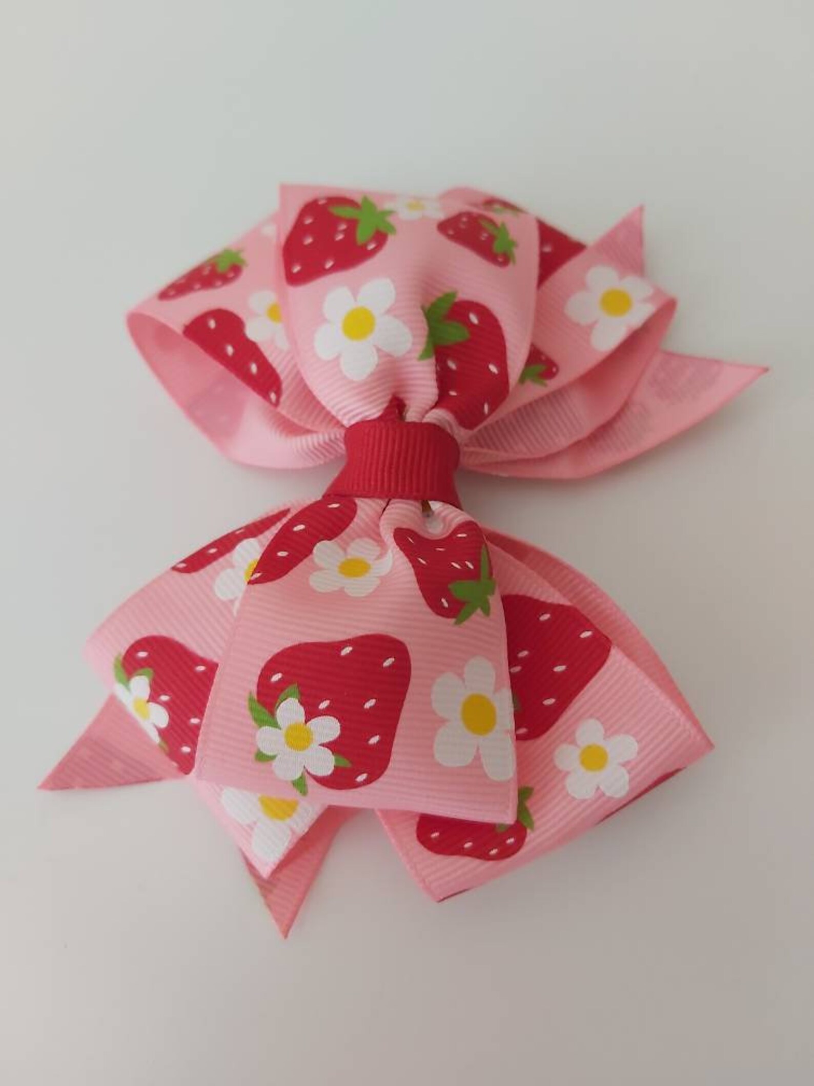 Strawberry Hair Bow Strawberries Hair Clips 4 Inch Hair Bow - Etsy