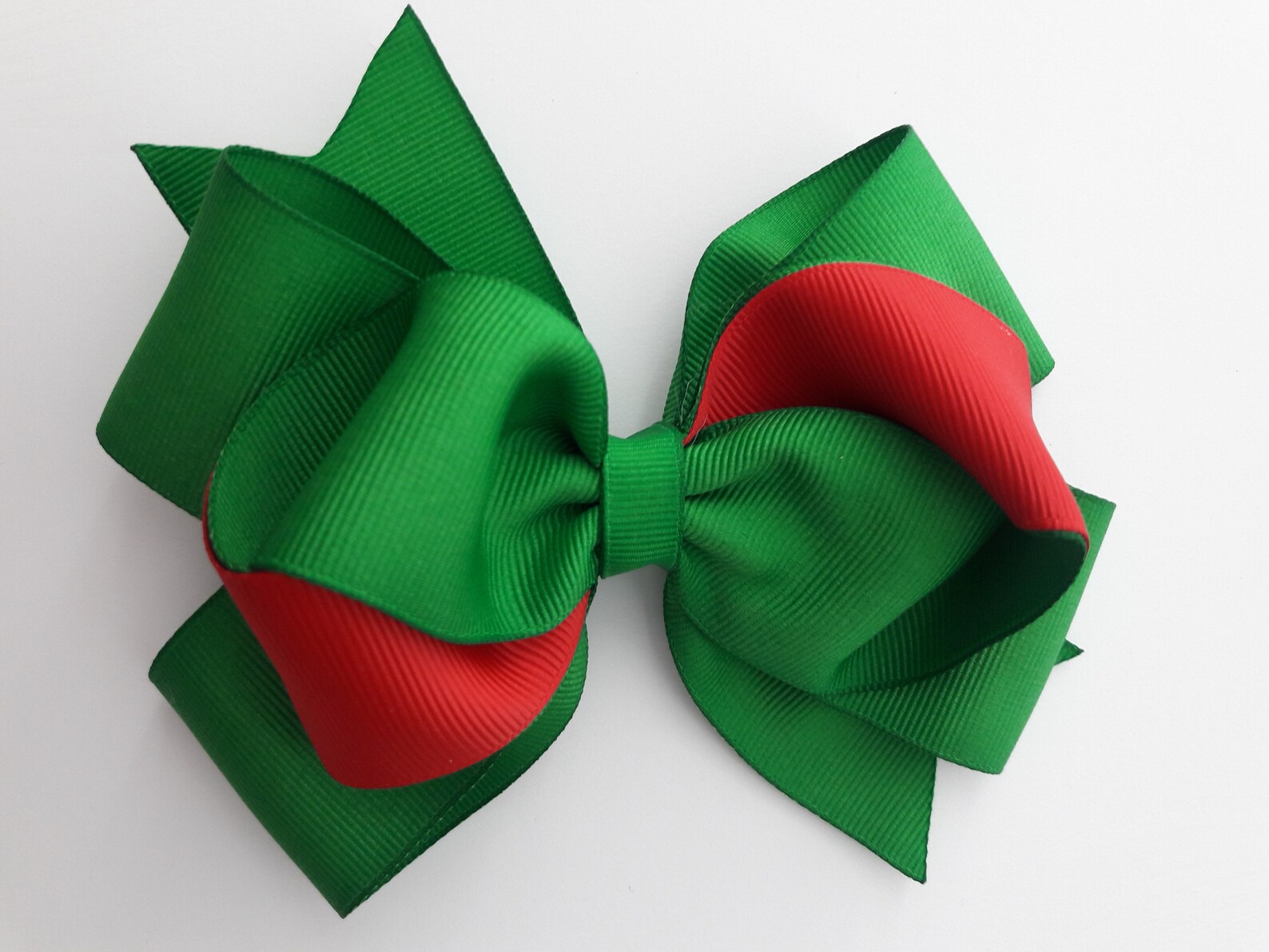 Red and Green Two Tone Christmas Hair Bows Two Tones Hair - Etsy