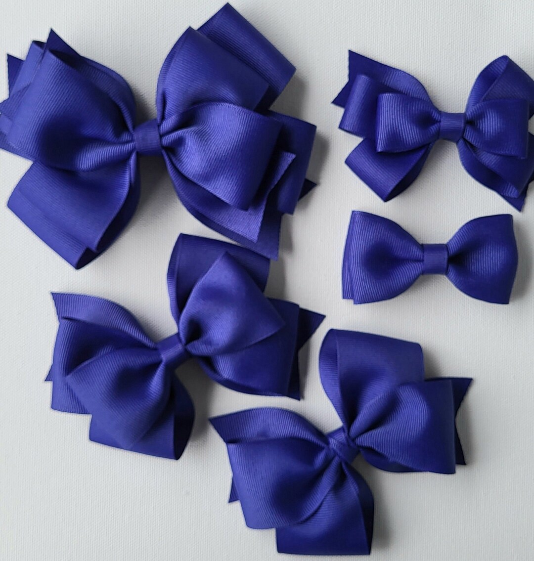 CHOOSE YOUR STYLE Hair Bow, Royal Blue Color Hair Bow, Solid Color Hair ...