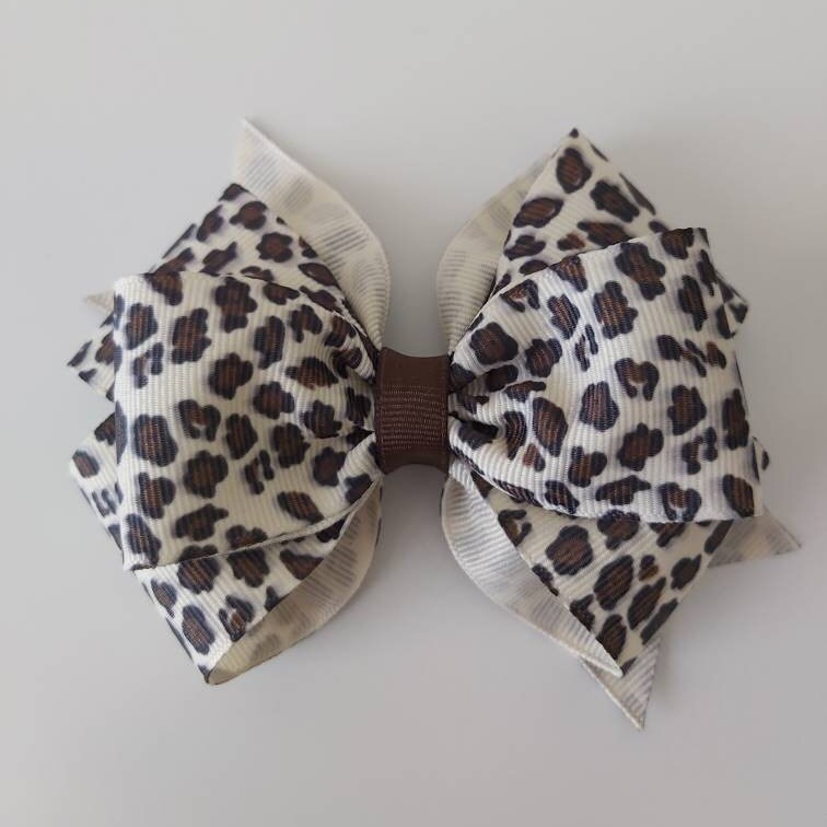 Animal Print Hair Bow Leopard Barrette Leopard Print Hair - Etsy