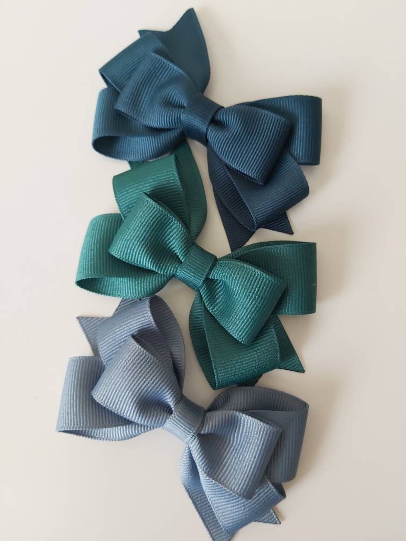 Fall Color Hair Bows Solid Color Hair Bow 3 Inch Hair Bow - Etsy