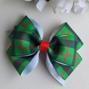 Christmas Plaid Hair Bows, Red Plaid Hair Bow, Green Plaid Hair Bow, 4 Inch Hair Bow, Holidays ...