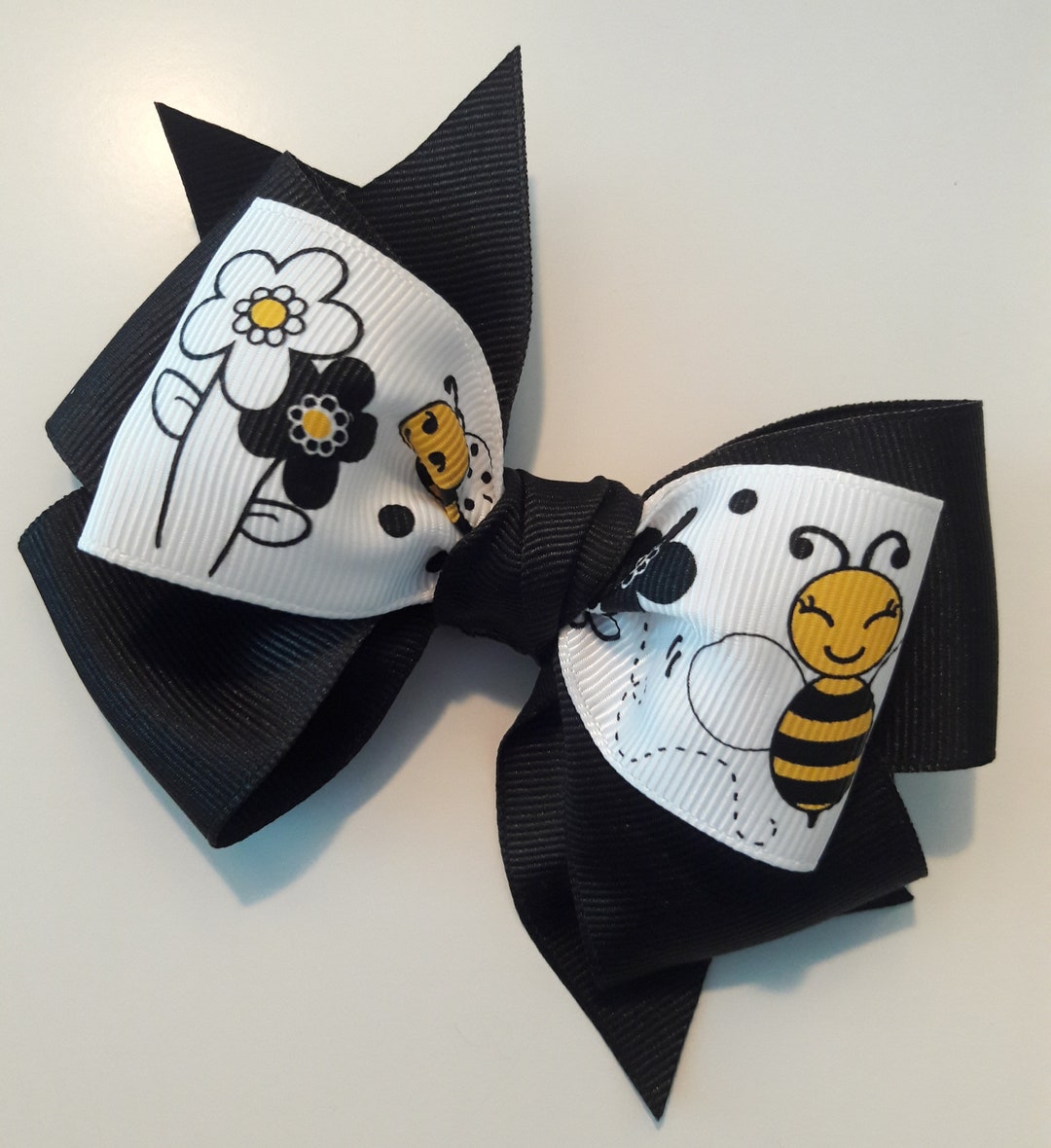 Bumble Bee Hair Bow, Bumblebee Hair Bow, 4 Inch Hair Bow, Girls Hair ...