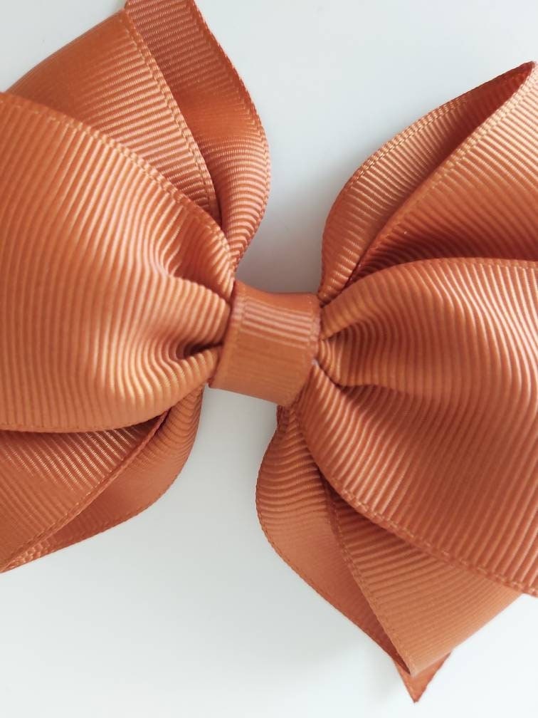 CHOOSE YOUR STYLE Hair Bow Copper Hair Bow Solid Color Hair - Etsy