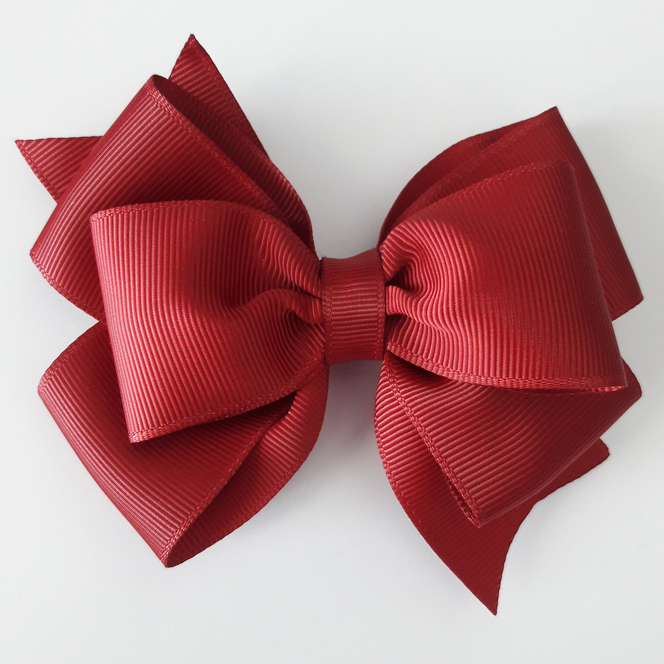 CHOOSE YOUR STYLE Hair Bow Maroon Hair Bow Solid Color Hair - Etsy