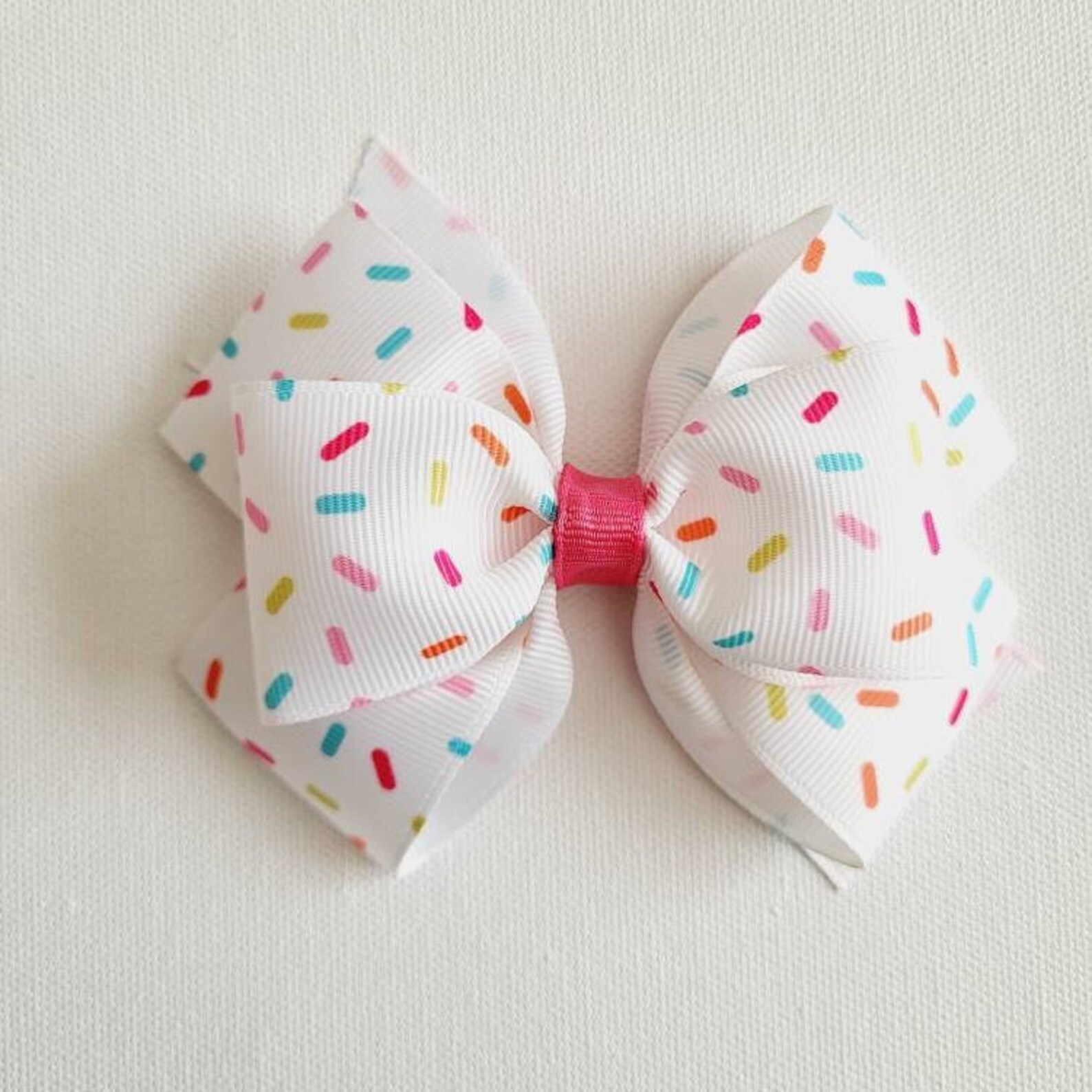 Sprinkle Hair Bow 4 Inch Hair Bow Confetti Hair Bow - Etsy