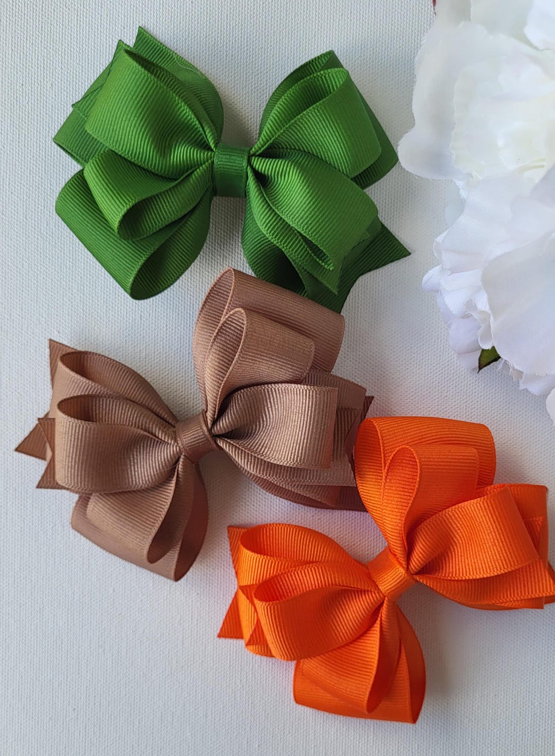 Fall Color Hair Bows, Solid Color Hair Bow, 4 Inch Hair Bow, Toddler ...