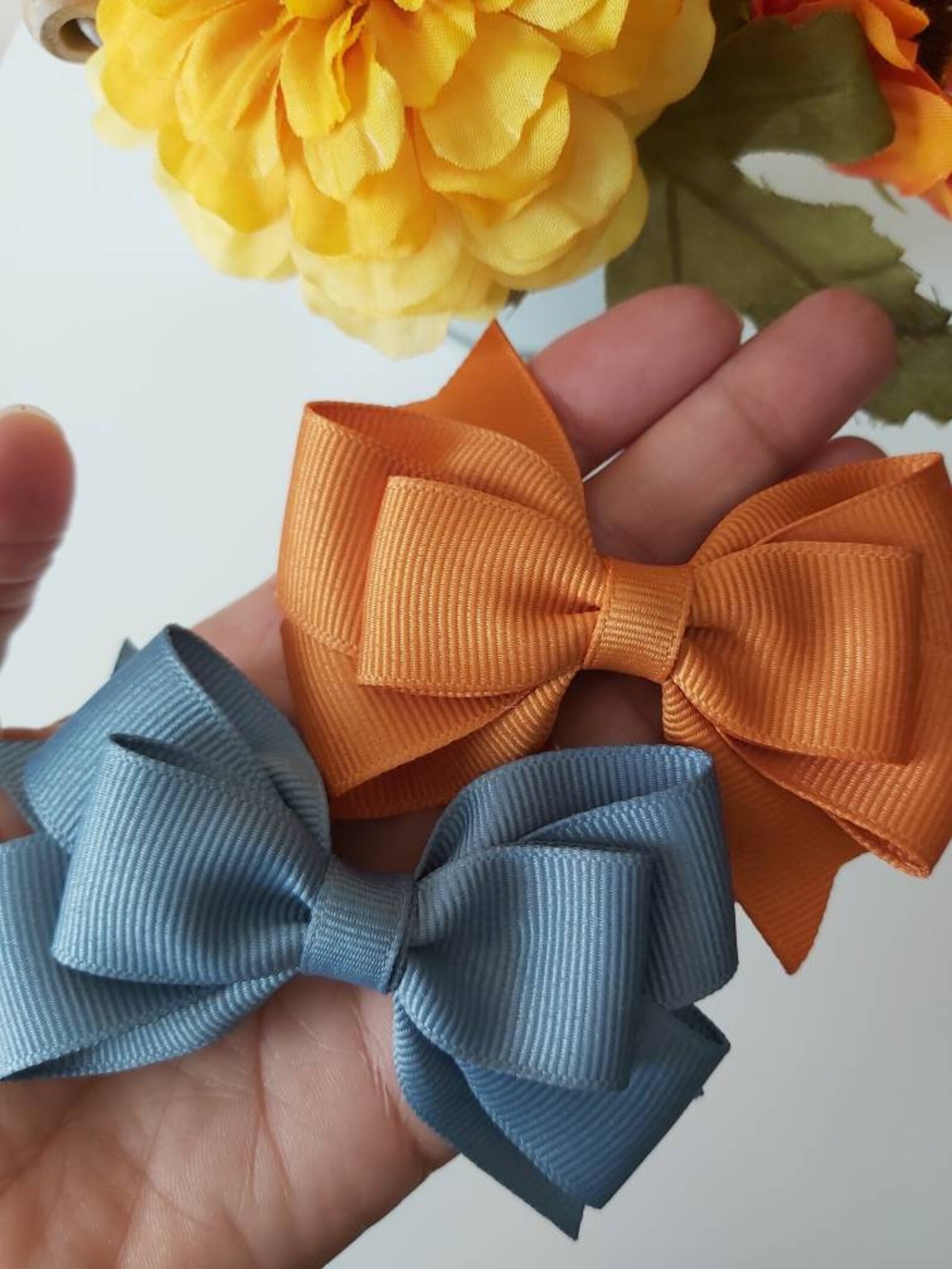 Fall Color Hair Bows Solid Color Hair Bow 3 Inch Hair Bow - Etsy