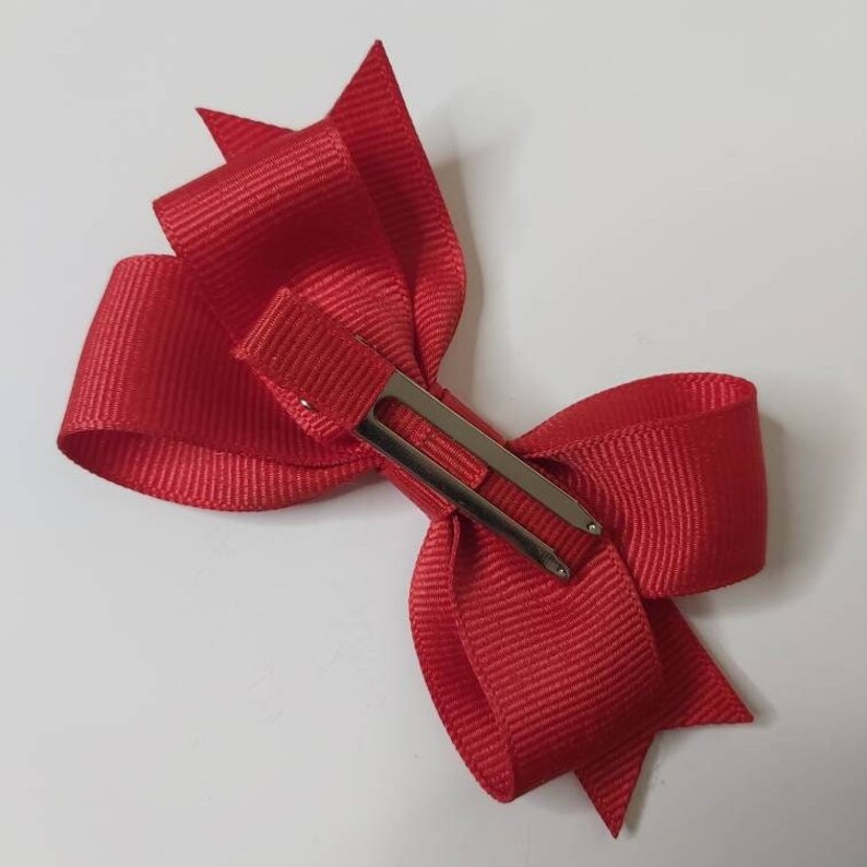 CHOOSE YOUR STYLE Hair Bow Red Hair Bow Solid Color Hair - Etsy