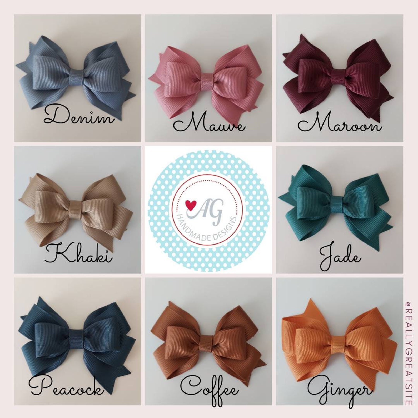 Fall Color Hair Bows Solid Color Hair Bow 3 Inch Hair Bow - Etsy