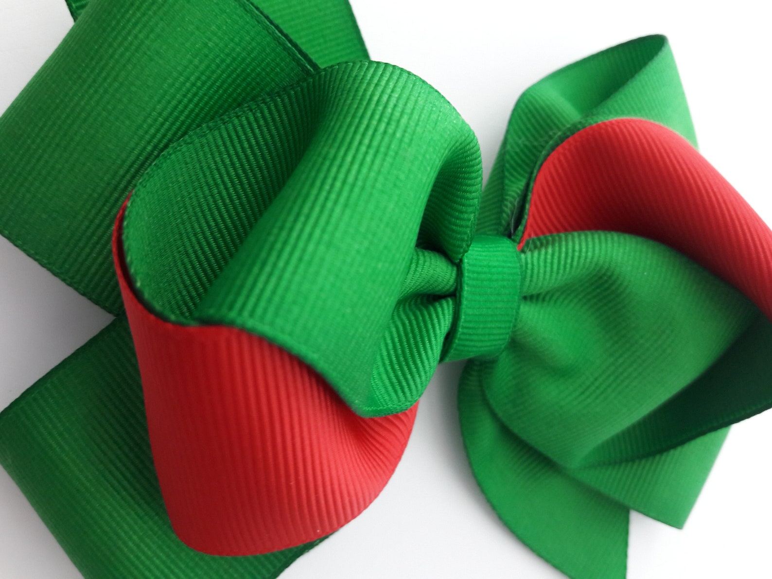 Red and Green Two Tone Christmas Hair Bows Two Tones Hair - Etsy