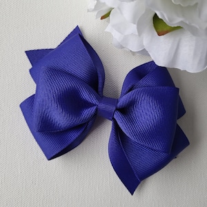 Royal Blue Hair Bow, Uniform Hair Bow, Blue Hair Bow, Hair Bows for ...