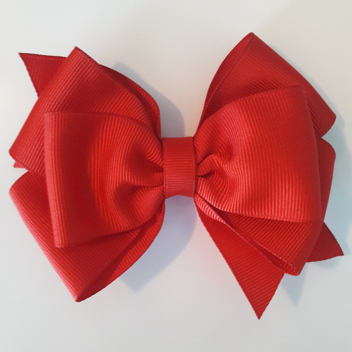 Set Of 3 Hair Bows 4 Inch Hair Bow Solid Color Hair Bow Red Etsy