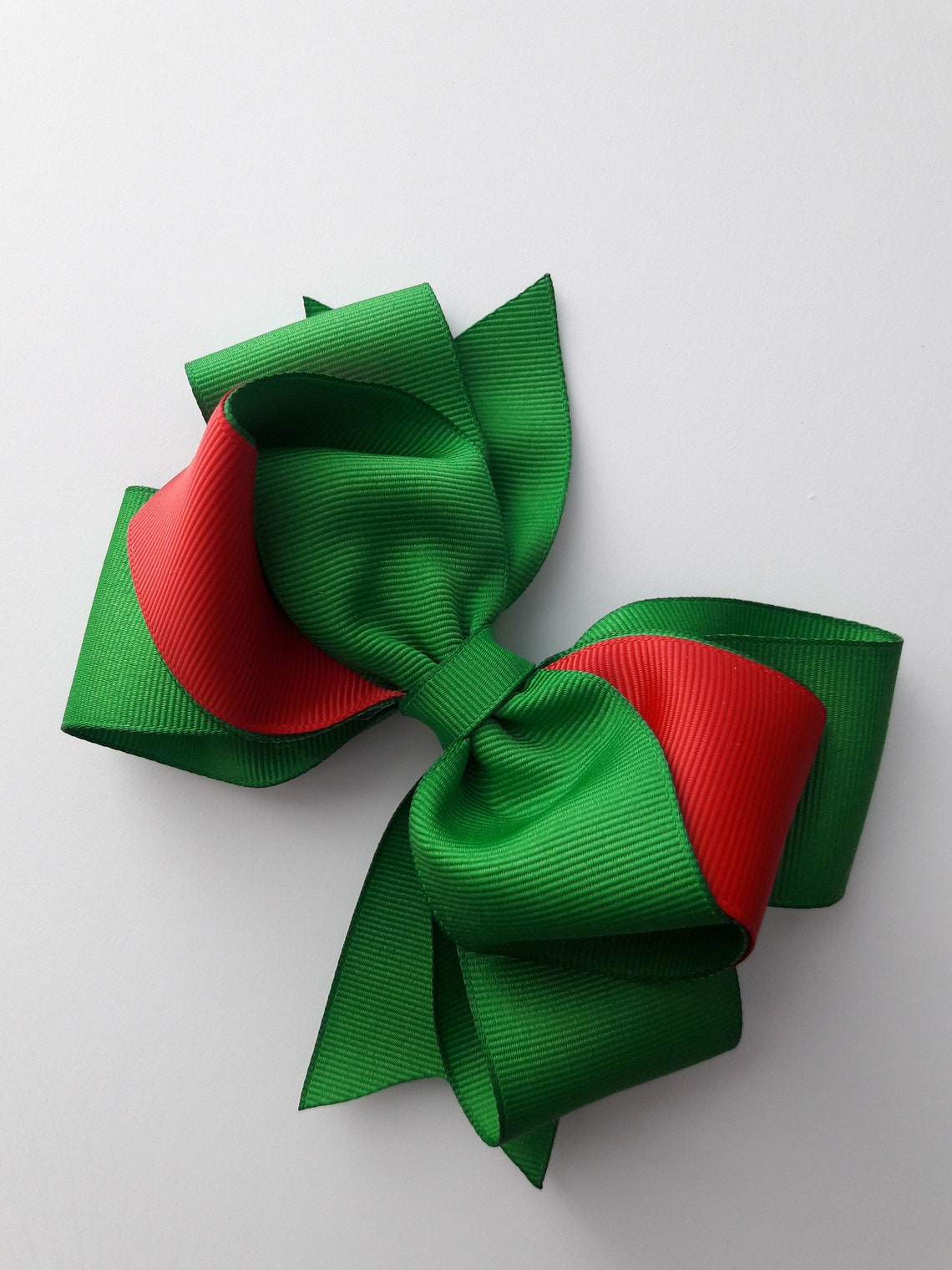 Red and Green Two Tone Christmas Hair Bows Two Tones Hair - Etsy