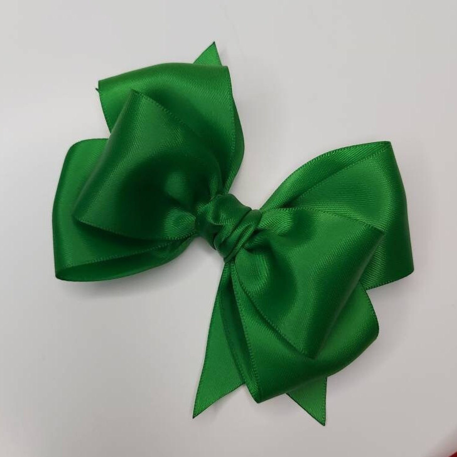 Satin Hair Bow Christmas Hair Bows Satin Ribbon Hair Bows 4 - Etsy