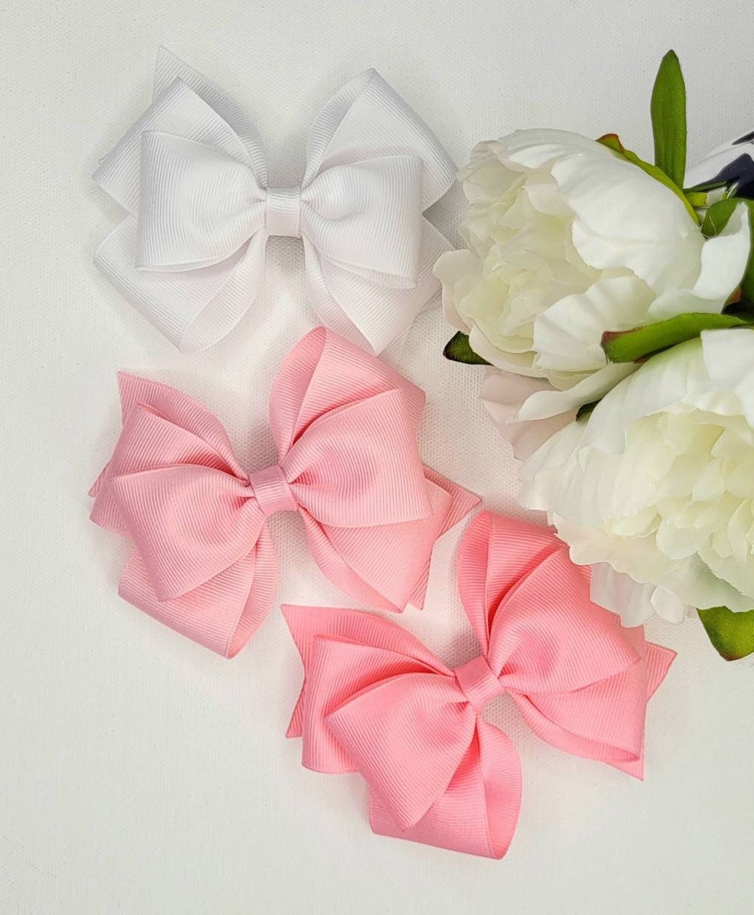 SET OF 3 Hair Bows Solid Color Hair Bows Spring Hair Bows - Etsy