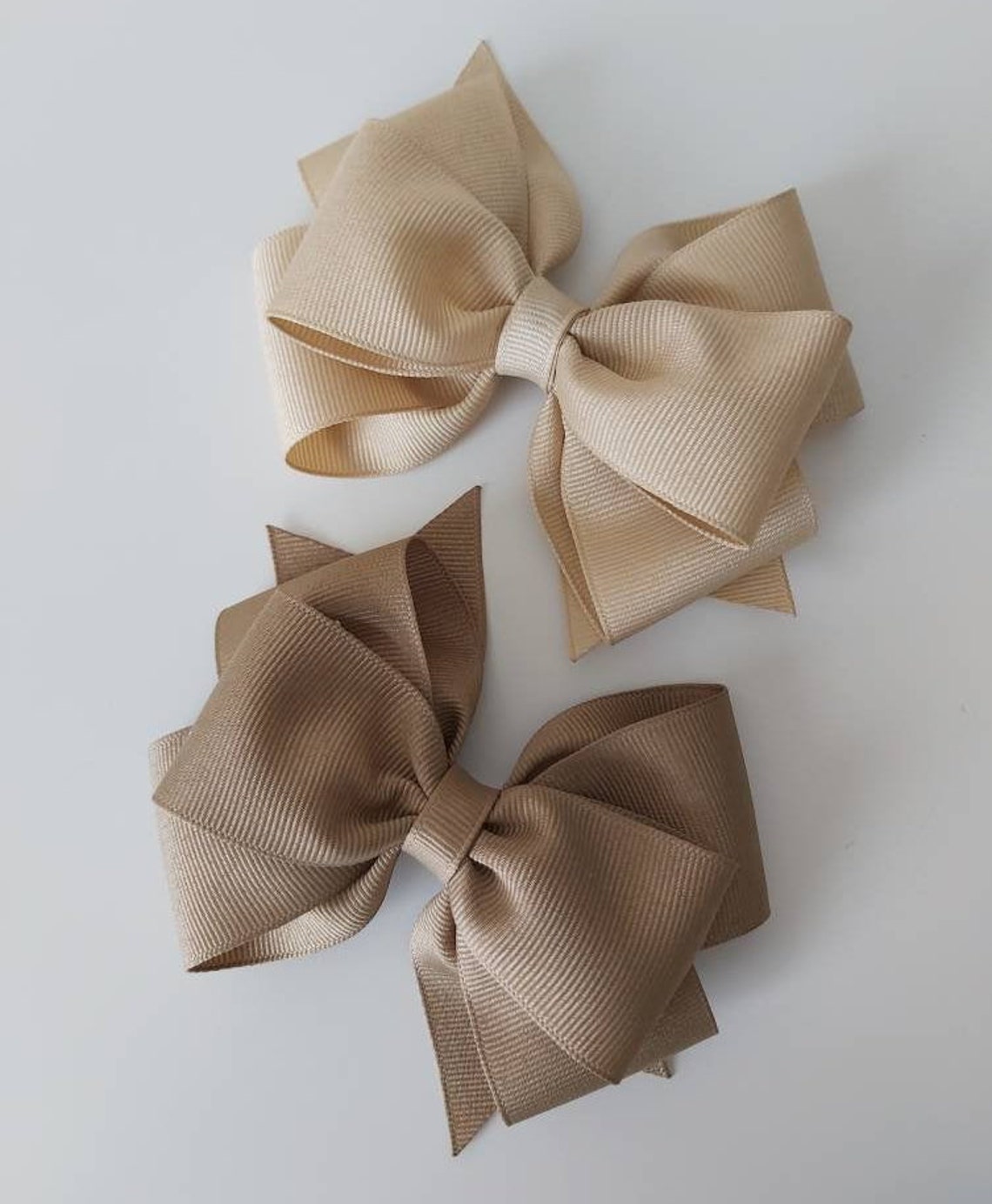 Solid Color Hair Bows Khaki Hair Bow Natural Tan Hair Bow 4 - Etsy