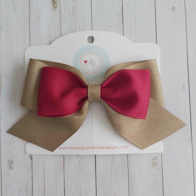 Back to School Hair Bows Two Tones Ribbon Hair Bows School - Etsy