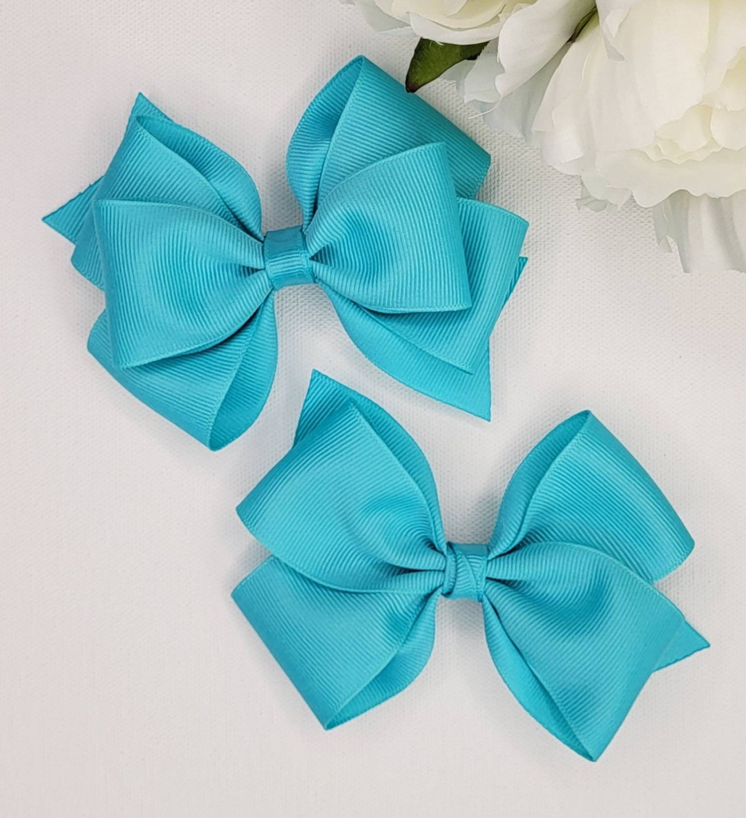 CHOOSE YOUR STYLE Hair Bow, Navajo Turquoise Hair Bow, Solid Color Hair ...