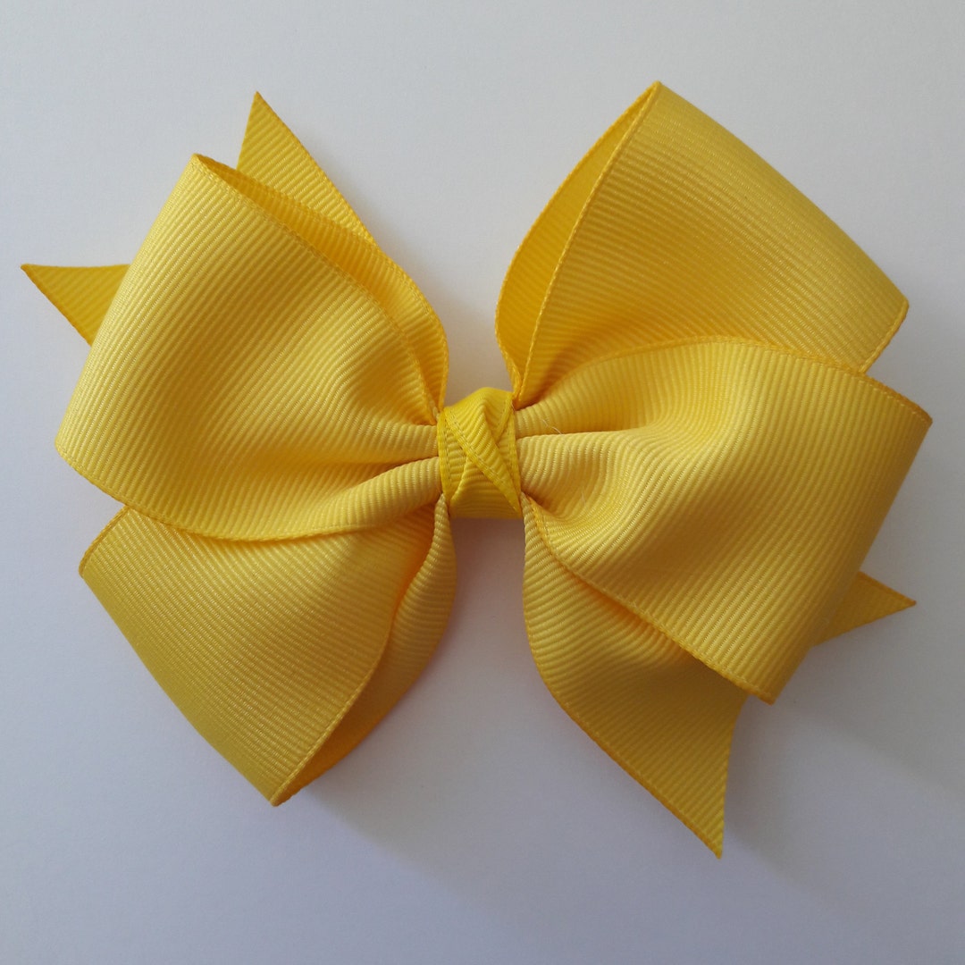 CHOOSE YOUR STYLE Hair Bows, Yellow Hair Bow, Girls Hair Bows, Toddler ...