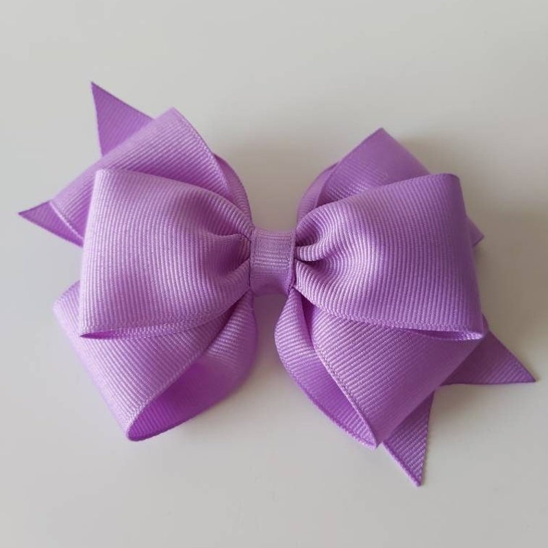Purple Hair Bow - Etsy
