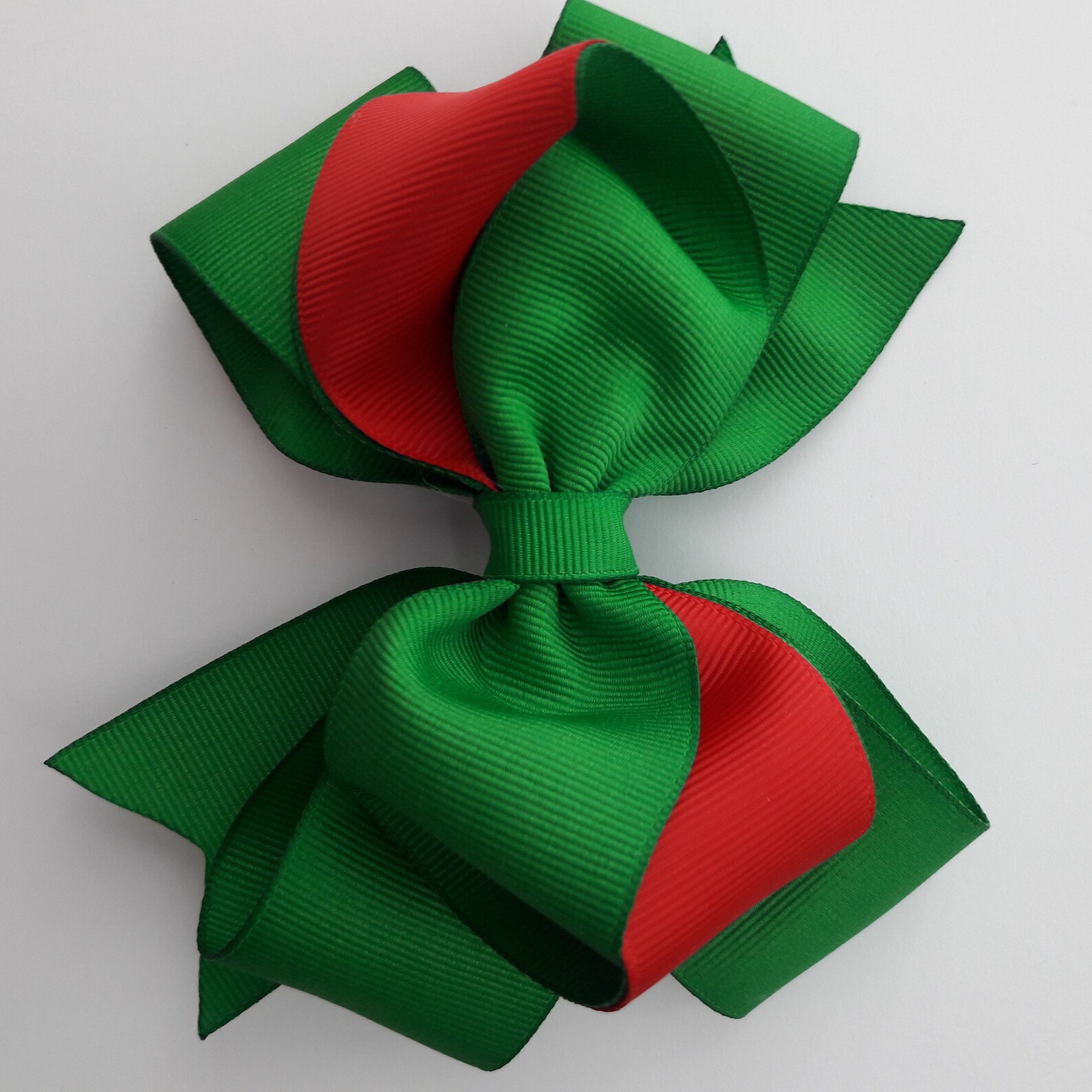 Red and Green Two Tone Christmas Hair Bows Two Tones Hair - Etsy