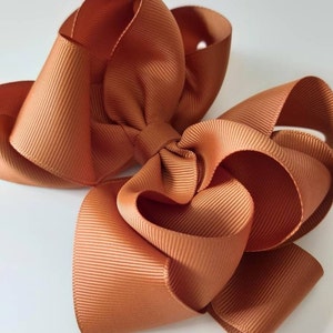 Solid Color Triple Boutique Bow Copper Boutique Bow 6 Inch - Etsy
