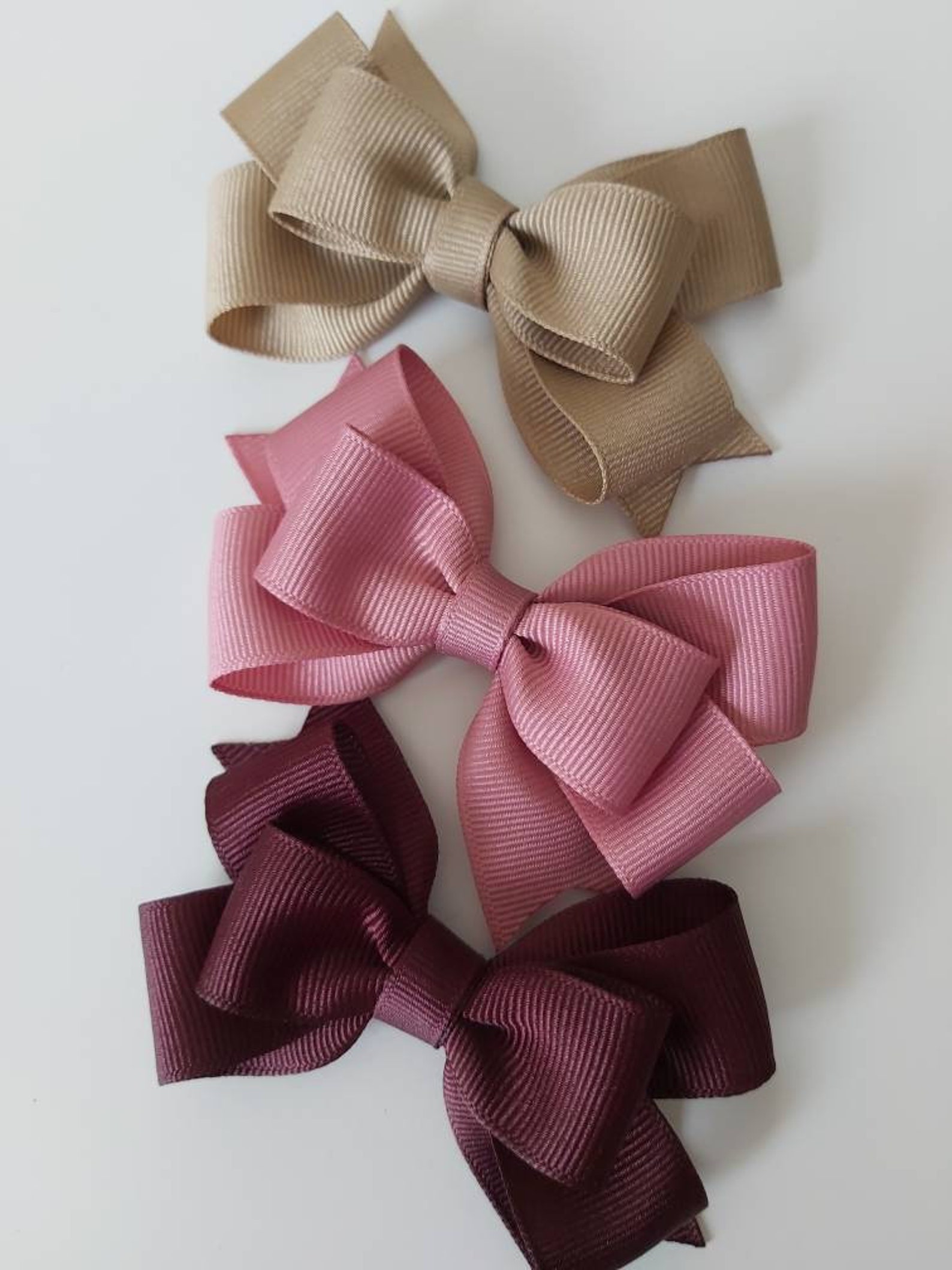 Fall Color Hair Bows Solid Color Hair Bow 3 Inch Hair Bow - Etsy