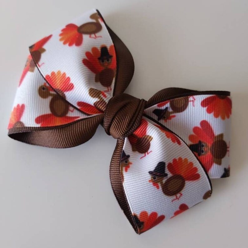 Fall Hair Bow Set Fall Hair Bows Thanksgiving Hair Bow - Etsy