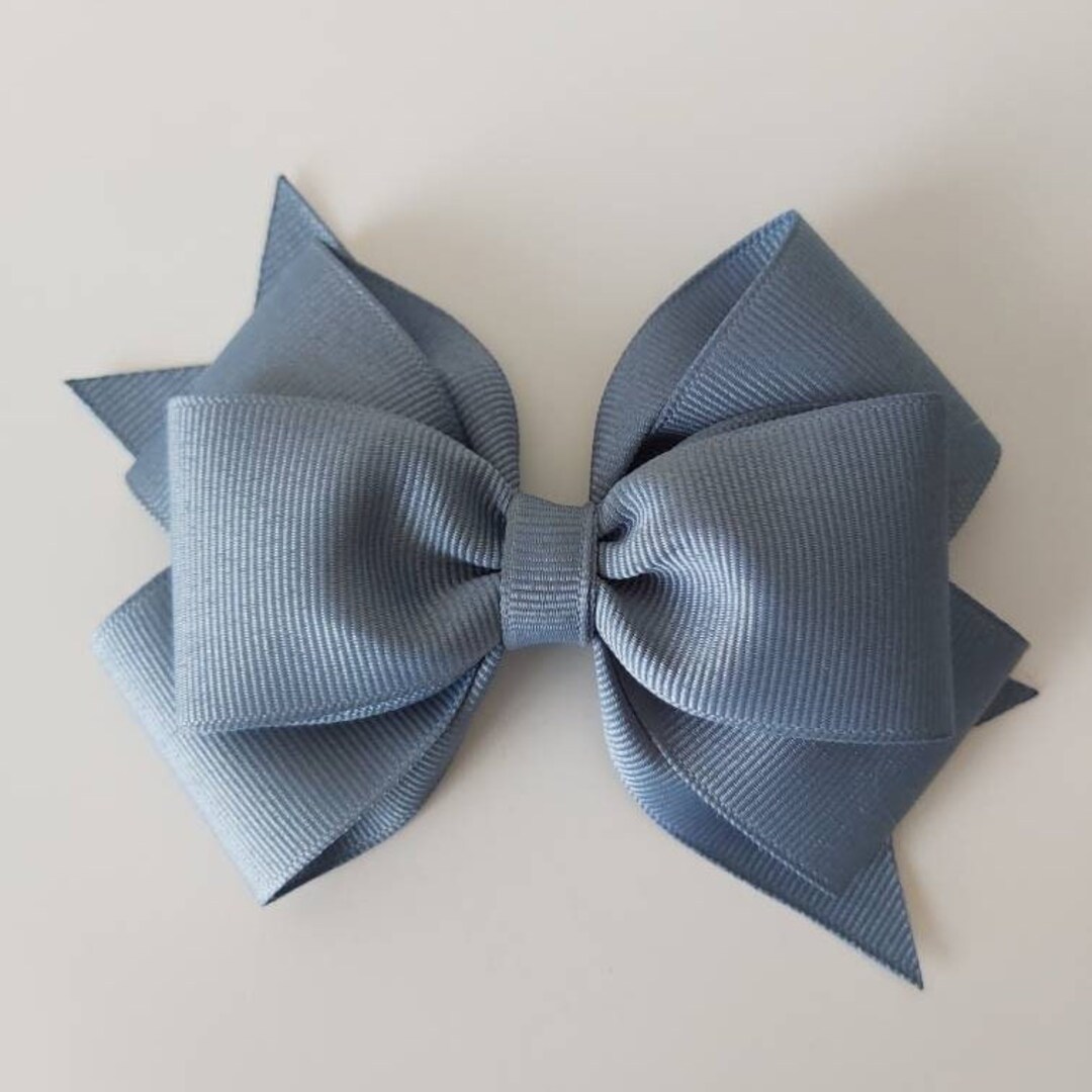 CHOOSE YOUR STYLE Hair Bow, Denim Color Hair Bow, Solid Color Hair Bow ...