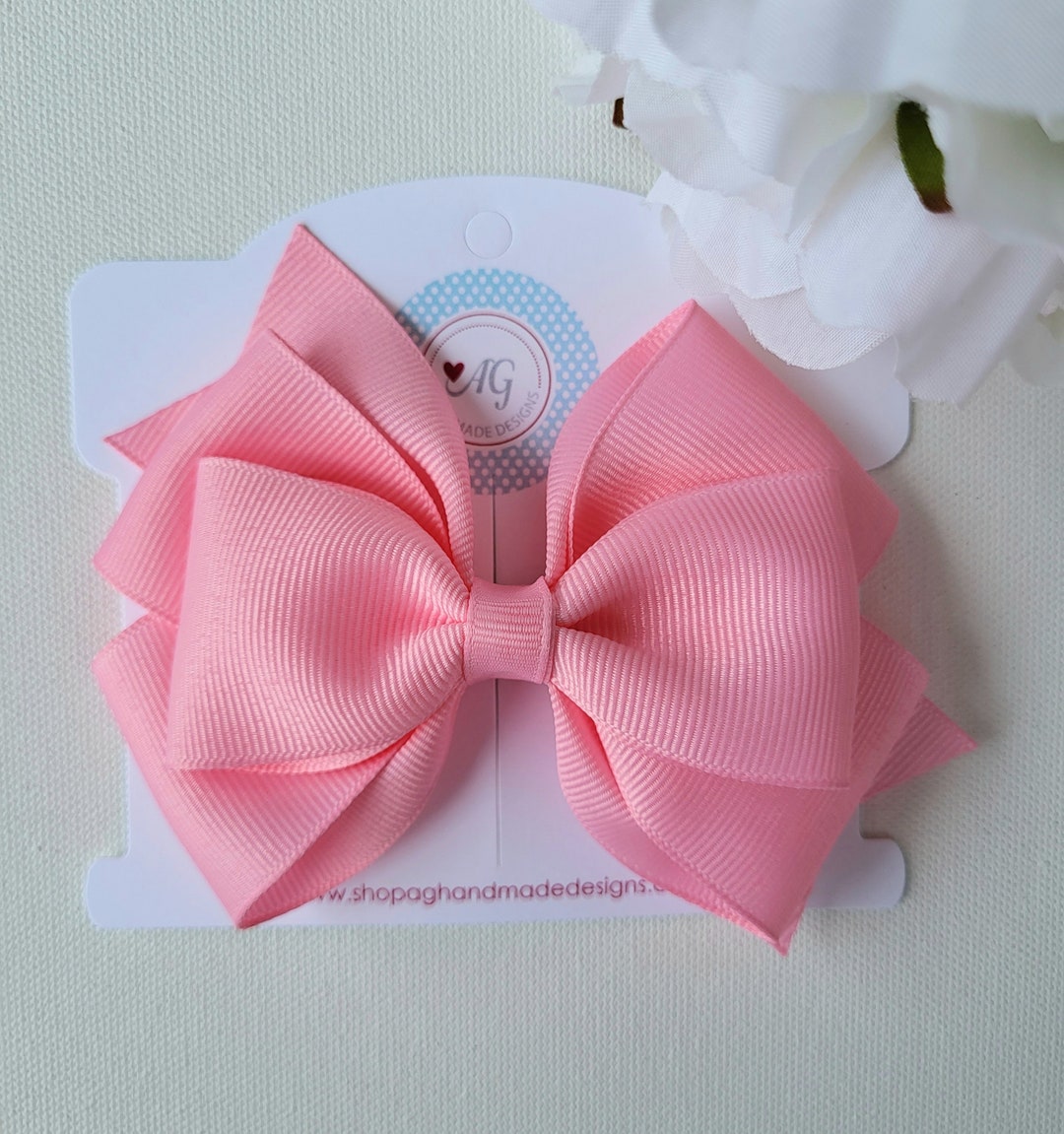 CHOOSE YOUR STYLE Hair Bows, Pink Hair Bow, Solid Color Hair Bow, Hair ...