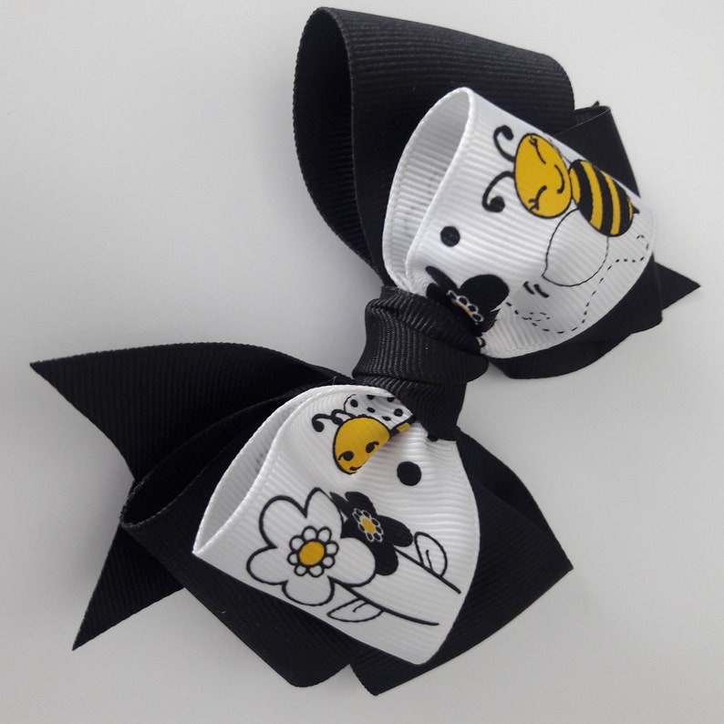 Bumble Bee Hair Bow Bumblebee Hair Bow 4 Inch Hair Bow - Etsy