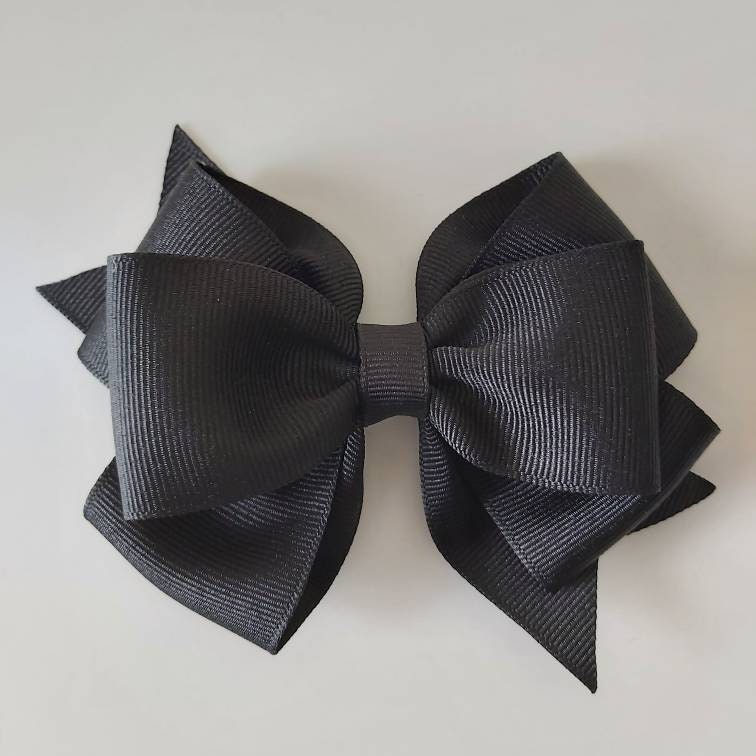 Black Hair Bow 4 Inch Hair Bow Girls Hair Bows Toddler Hair - Etsy