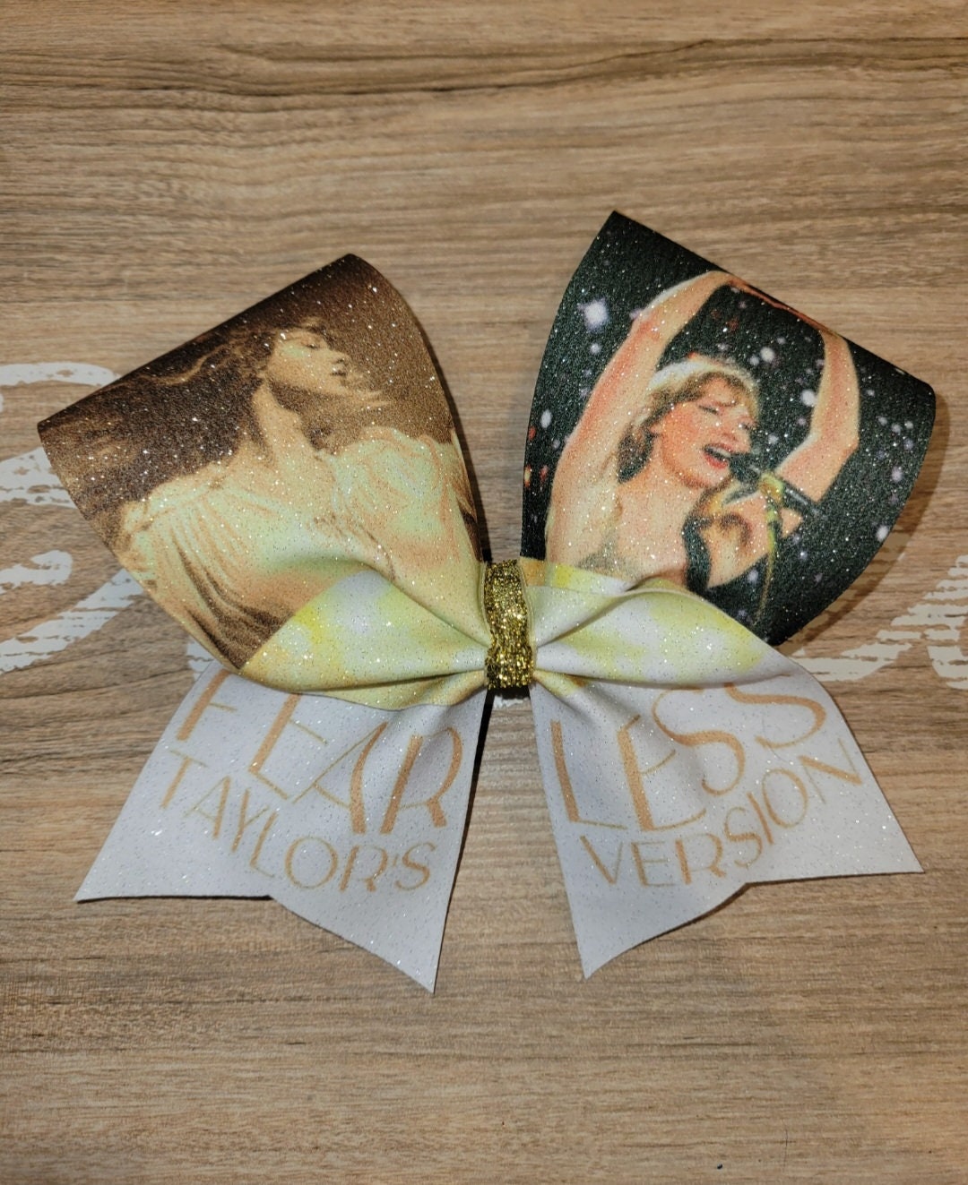 Fearless Full Glitter Stiff Vinyl Cheer Bows - Etsy