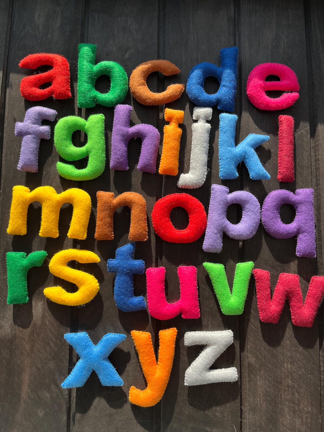 Felt Lowercase Alphabet Letters, Educational Toy for Kids, Soft ...